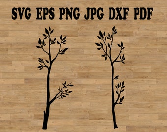 Tree Branch Svg, Leaves Dxf, Nature Svg, Tree Dxf, Branch Silhouettes ...