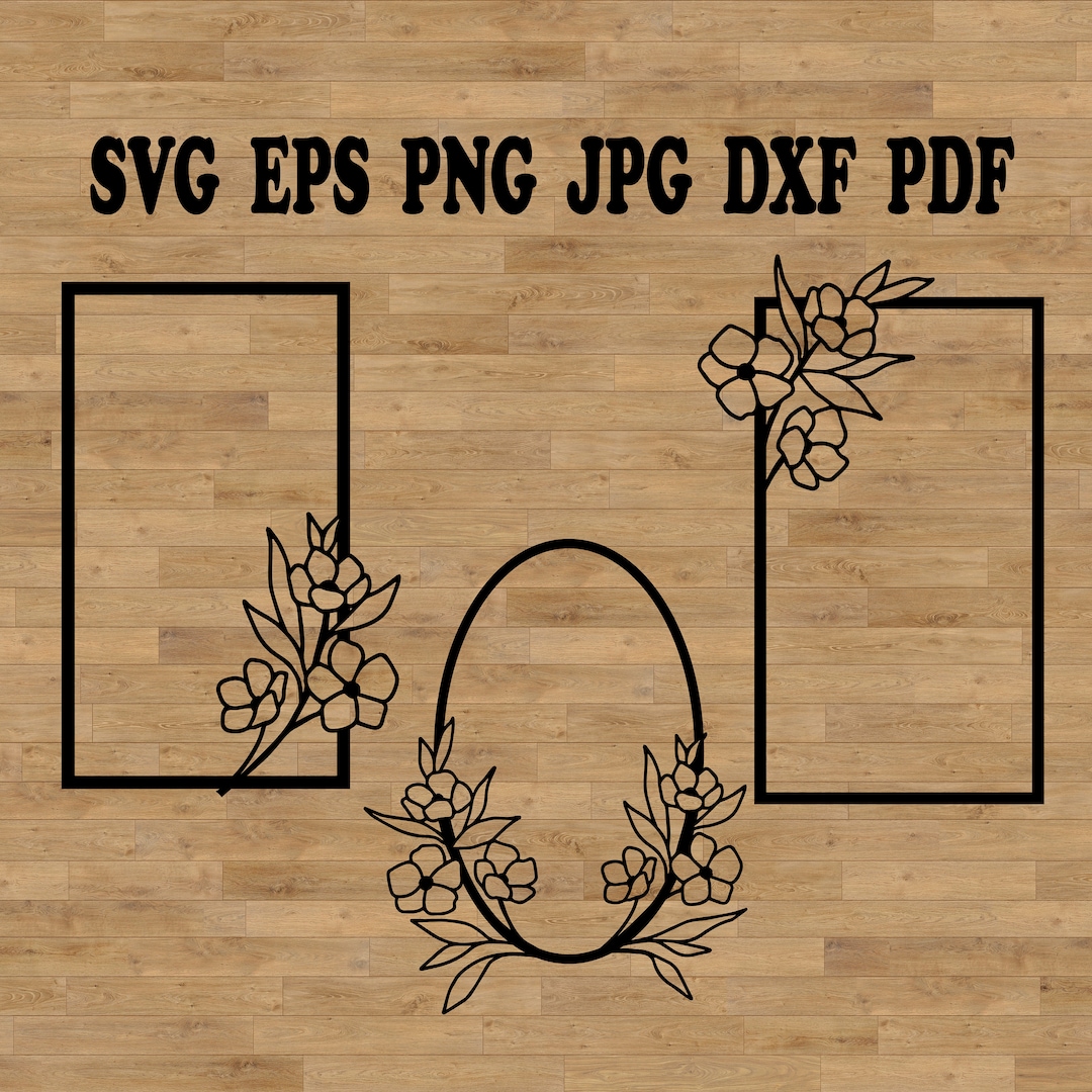 Wedding Frame Svg, Rose Frame Svg, Frame Cut File, Floral Borders Svg ...