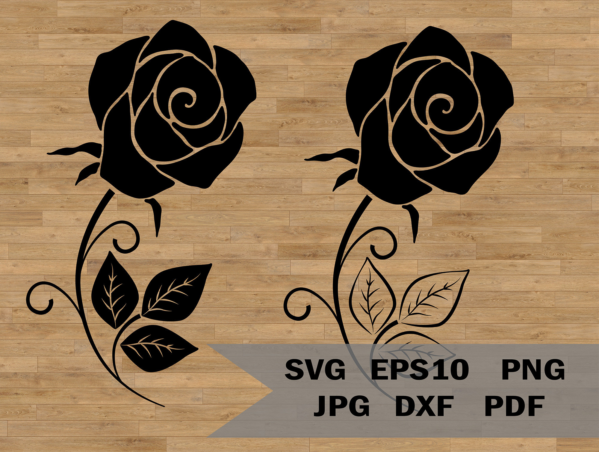 Rose Svg File Rose Clipart Rose Vector Rose Cut File Rose | Etsy