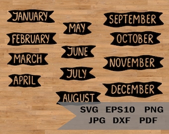 Months of the Year Labels // Rainbow Cursive set of 36 Item - Etsy