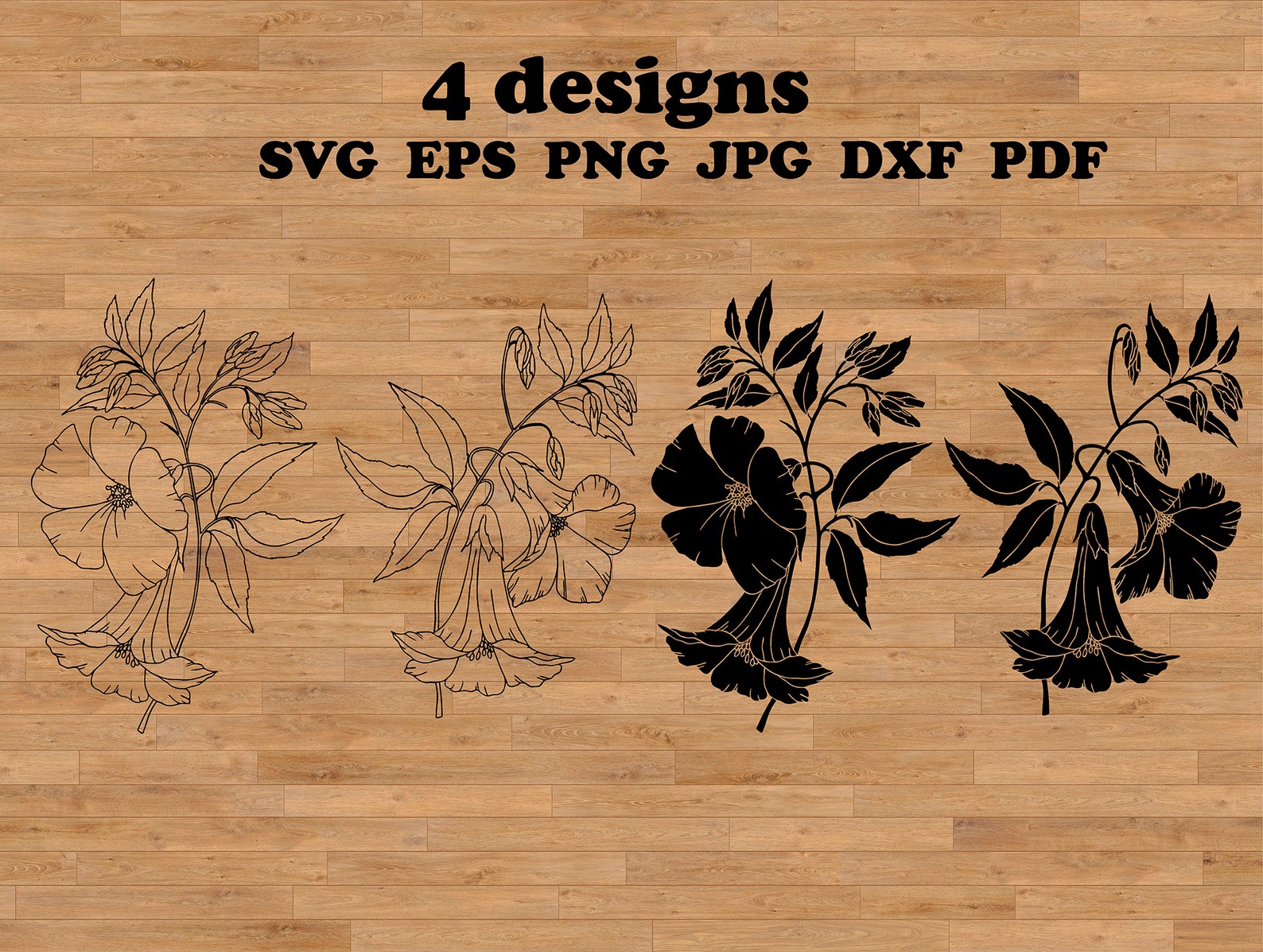 Petunia Svg Flower Bouquet Svg Floral Spray Flower SVG - Etsy