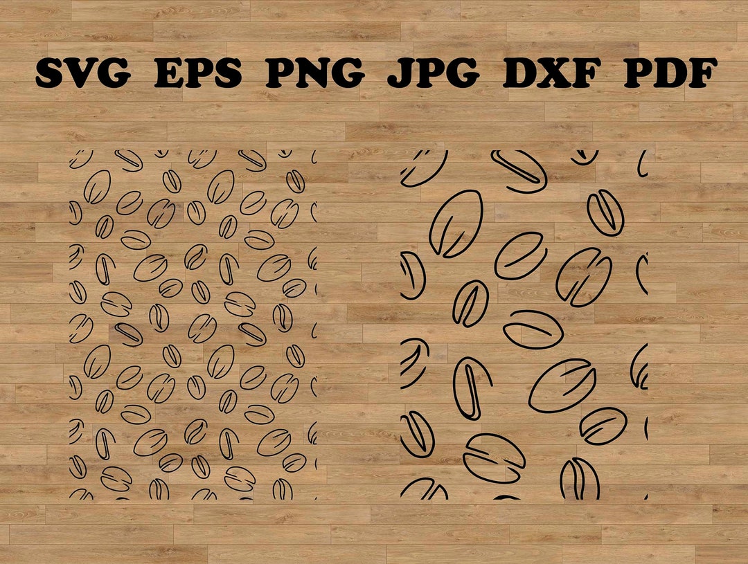Coffee Seamless Pattern Svg, Pattern Svg, Coffee Shop, Coffee Bean ...