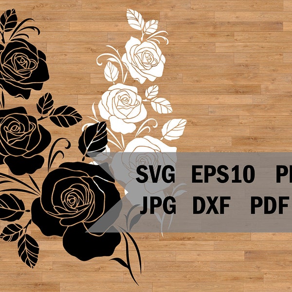Roses Svg - Etsy