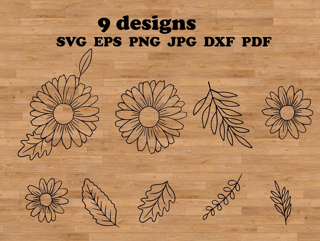 Chamomile Svg, Botanical Svg, Botanical Clipart, Wildflower Svg, Floral ...