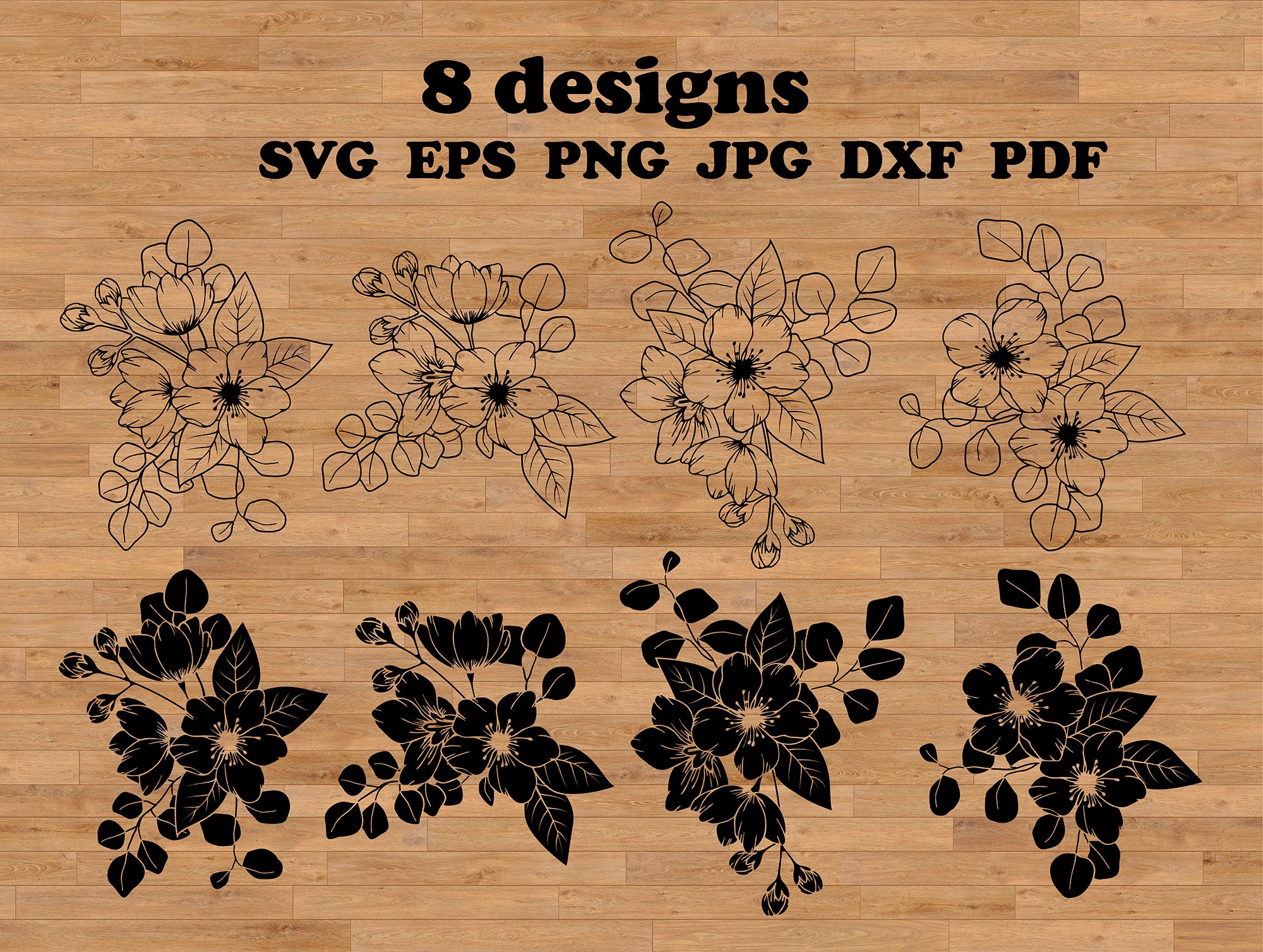 Sakura Svg Cherry Blossom Svg Flower Petal Svg Branch - Etsy Canada