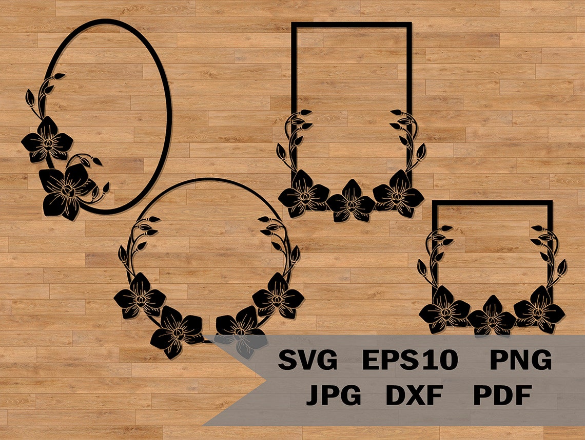 Orchid Frame Template Svg Orchid Svg Template Silhouette - Etsy
