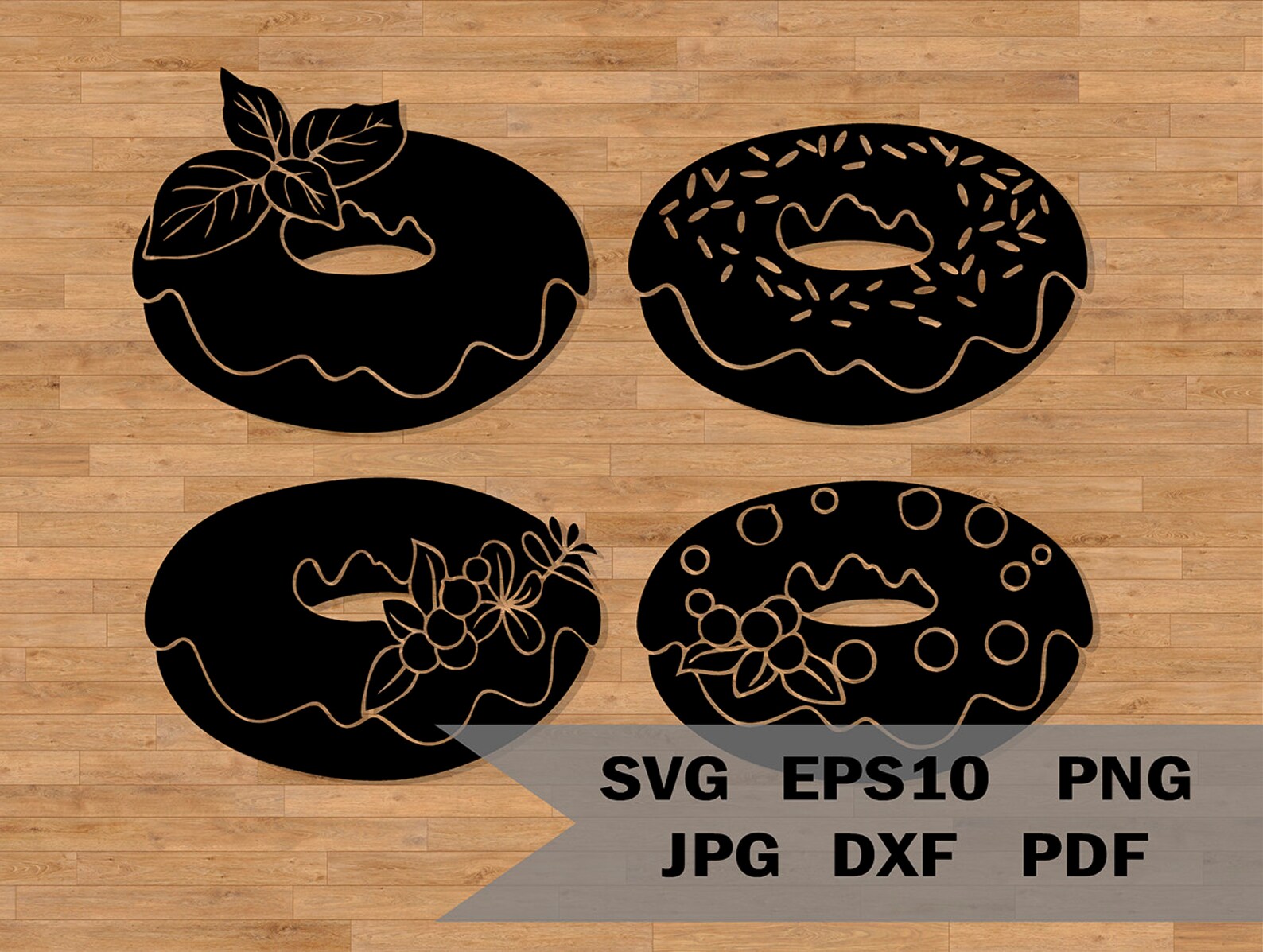 Donut Template Svg Donut SVG Bundle Donut Clipart Cake Svg - Etsy