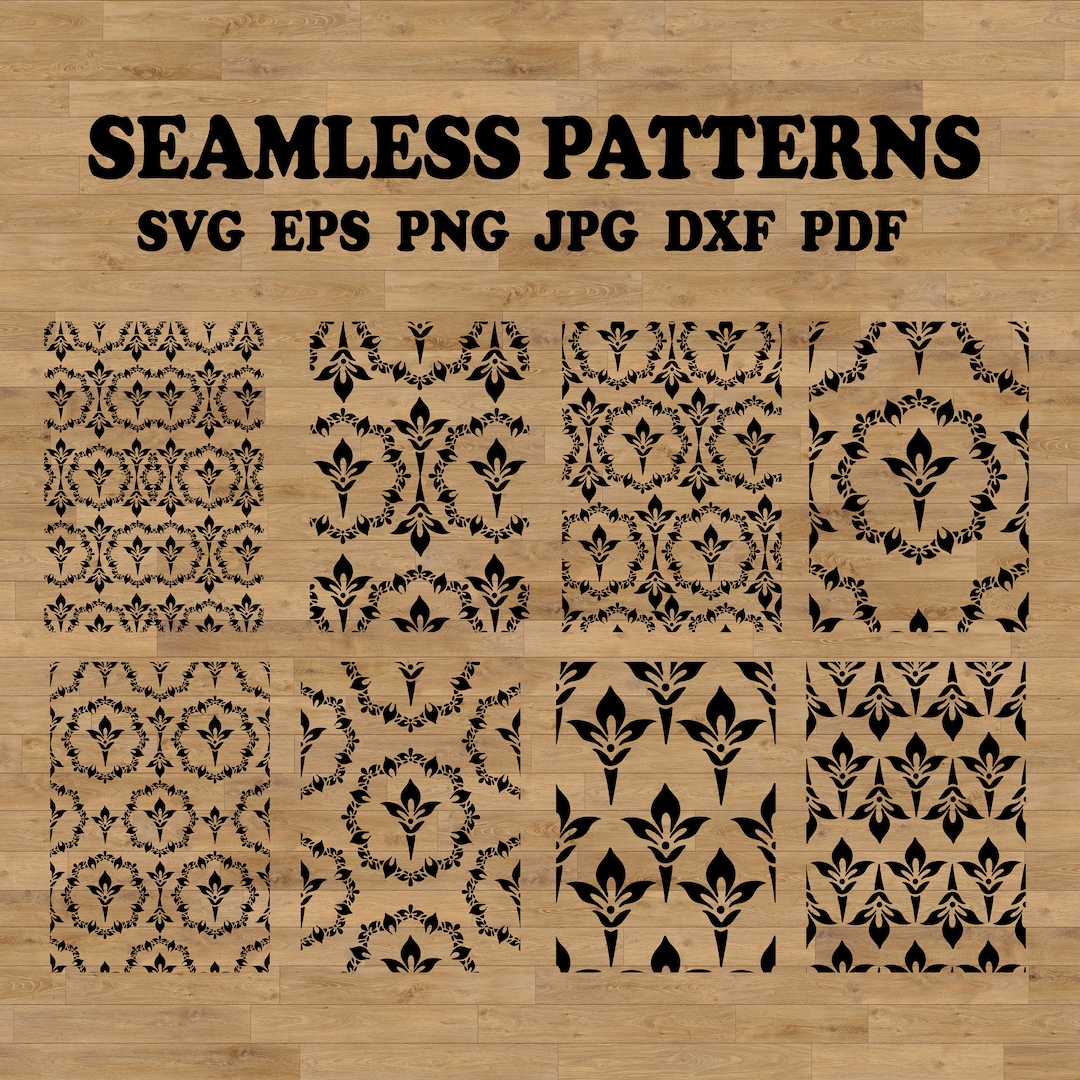 Damask Seamless Pattern Svg, Damask Png, Transparent Patterns, Pattern ...
