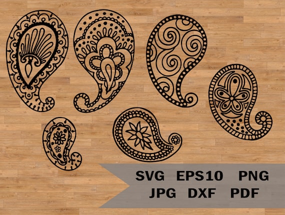 Indian Paisley Pattern Svg Pattern Eps Lace Template Svg - Etsy