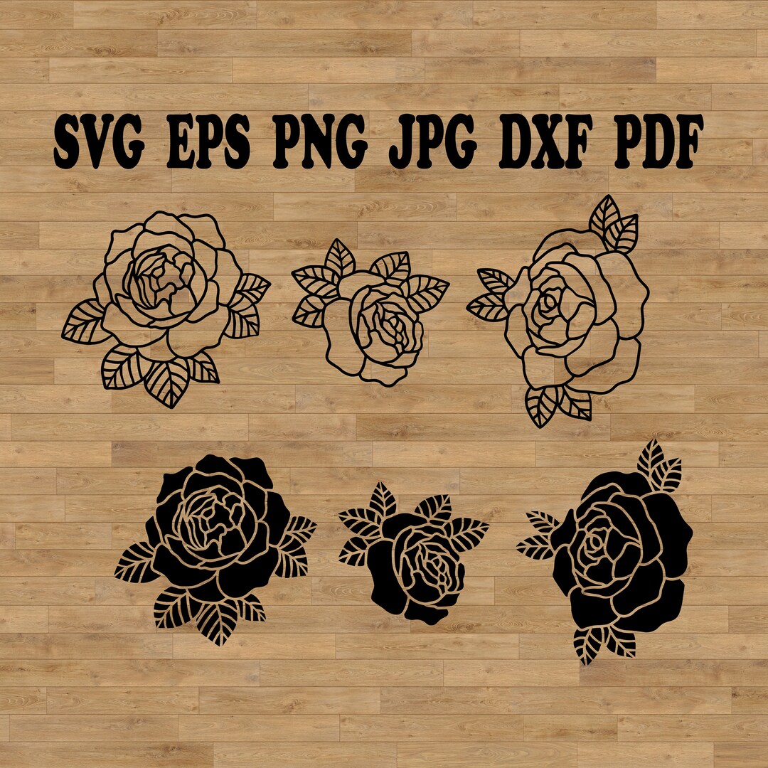 Rose Svg, Roses Pattern Svg, Rose Flower Svg, Rose Stencil Svg, Rose ...