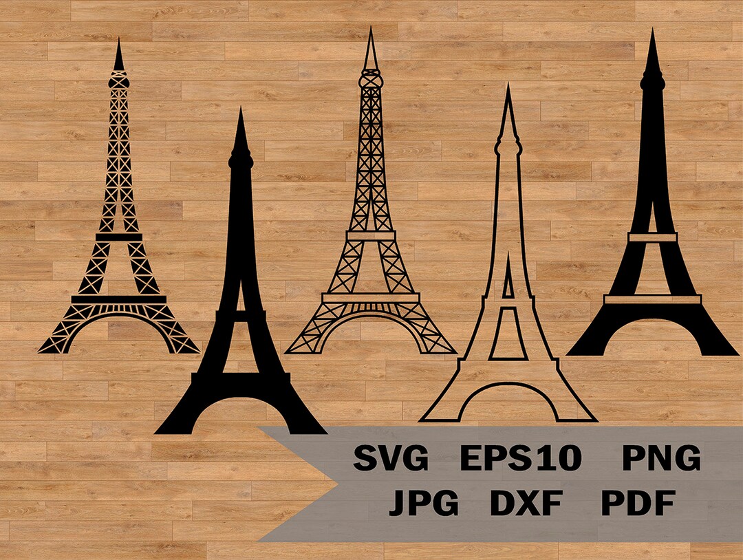 Eiffel Tower Template Svg, Paris Eiffel Stencil Svg, Eiffel Tower Paper ...