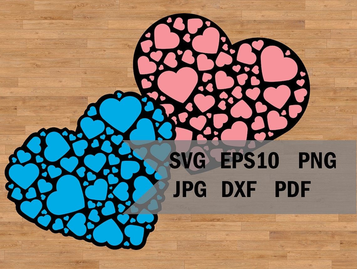 Hearts SVG Cut File for Cricut and Silhouette Vector | Etsy