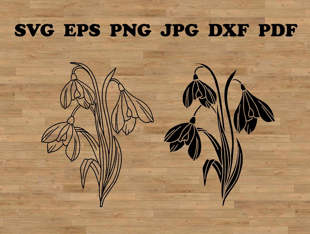 Snowdrops Svg, Spring Season Svg, Botanicals SVG Set, Wedding Decor Svg ...
