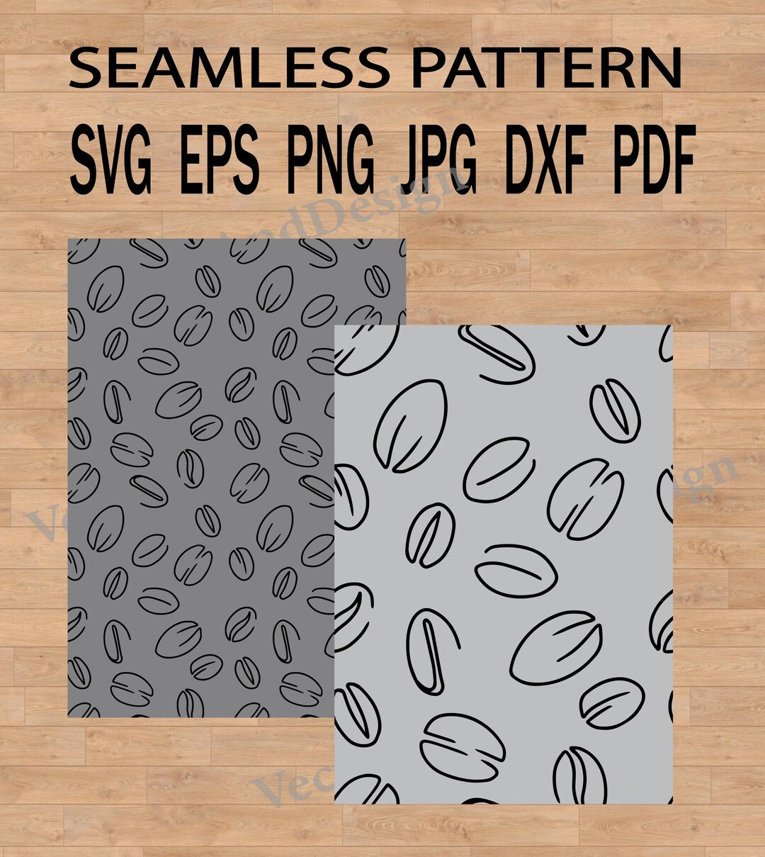 Coffee Seamless Pattern Svg, Coffee Bean, Digital Paper for ...