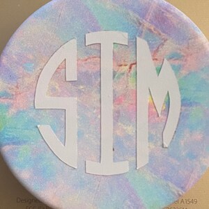 Vinyl Monogrammed decal for pop socket | Etsy
