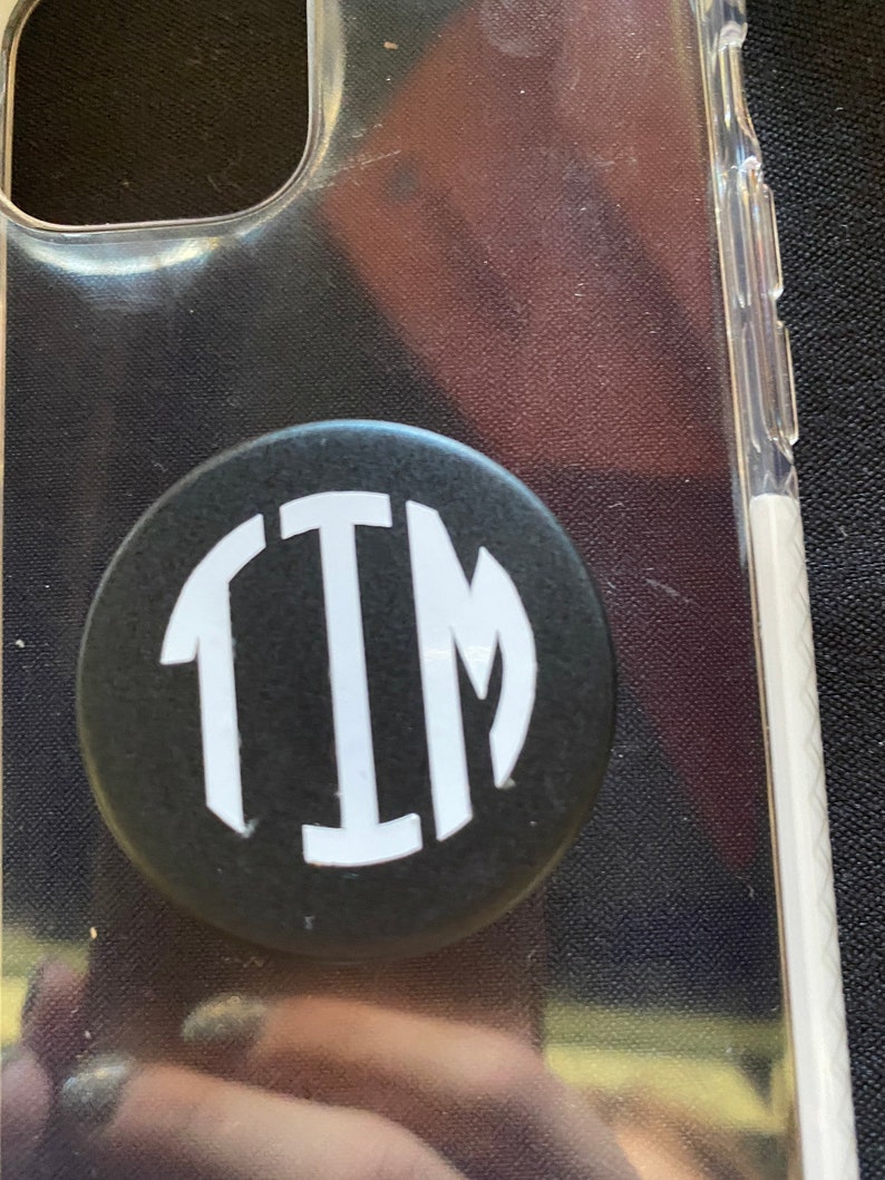 Vinyl Monogrammed Decal for Pop Socket - Etsy