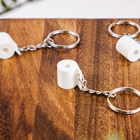 Large Restroom Keychain, Oversized Bathroom Pass, Giant Toilet Key Ring ...