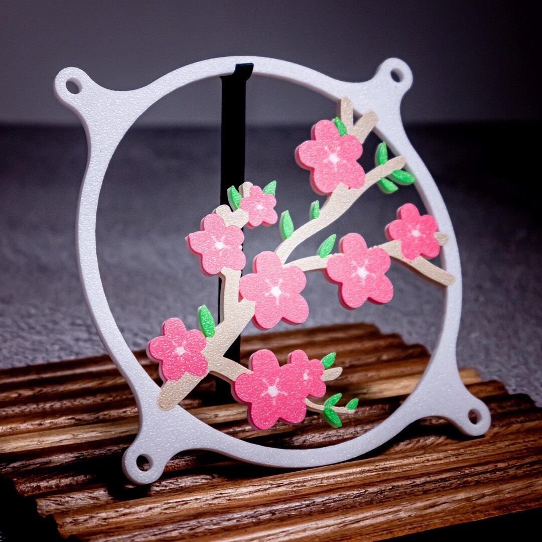 Cherry Blossom 120mm Fan Cover for Gaming Computers, Sakura Game Room ...