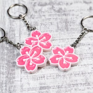 Sakura Cherry Blossom Enamel Keychain, Sakura Flower Enamel Keychain ...