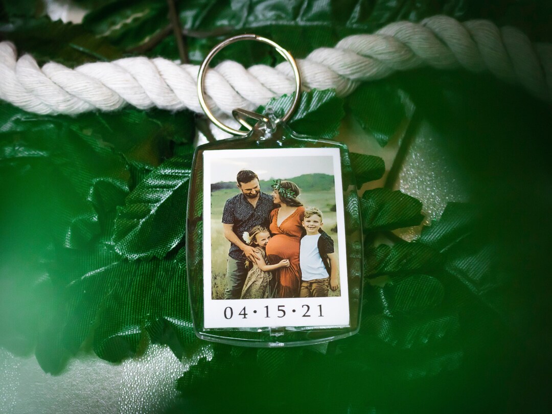 Family Photo Keychain Personalized Wedding Picture Keychain ...
