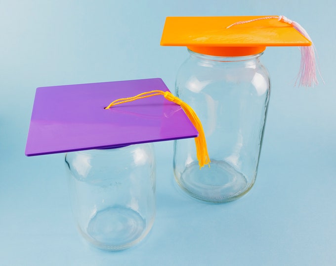 Mason Jar Graduation Cap, Custom Wide Mouth Jar Graduation Cap, Grad ...