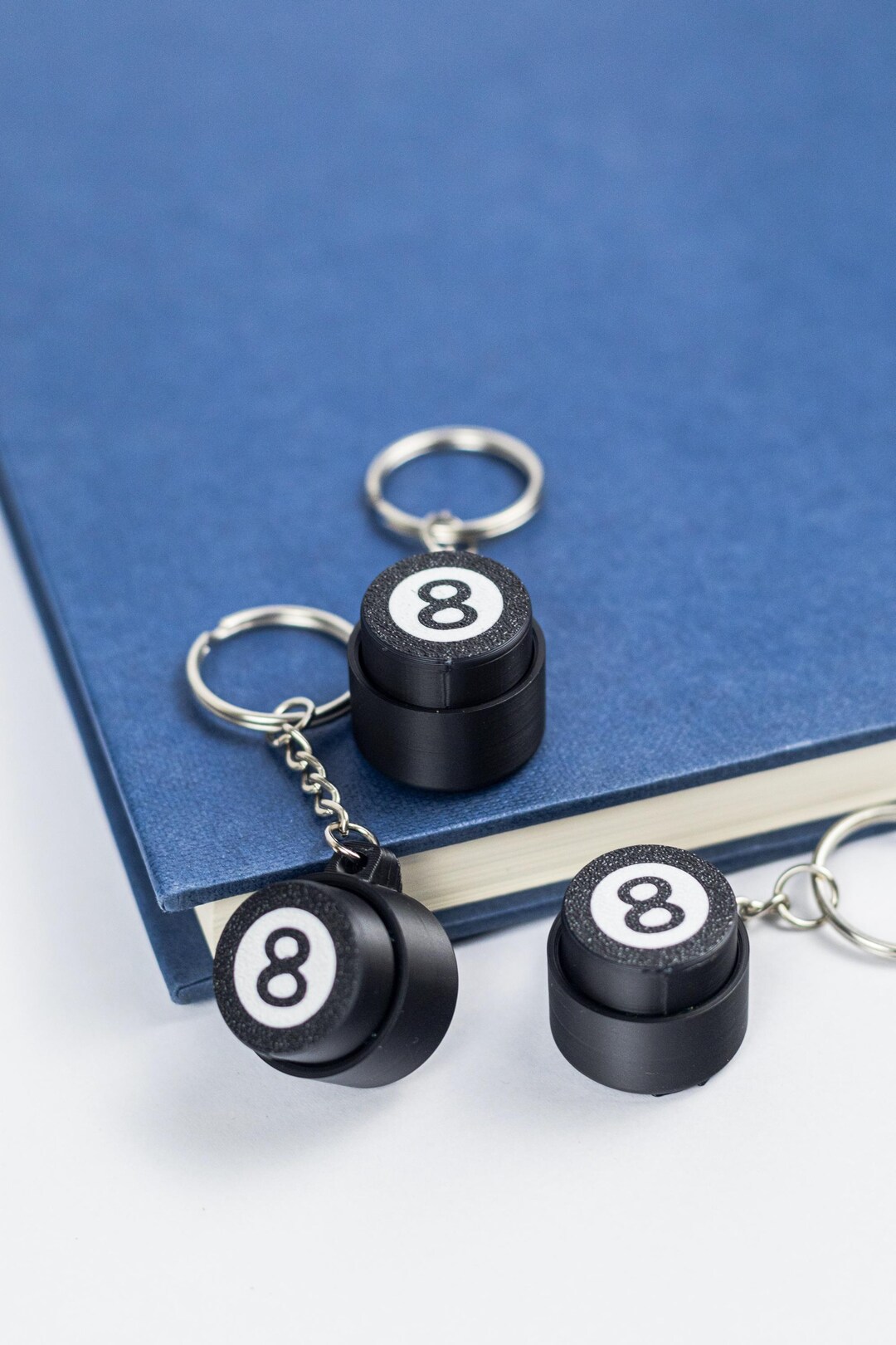 8 Ball Keychain Clicky ADHD Fidget Toy Gift, Mechanical Keyboard Switch ...