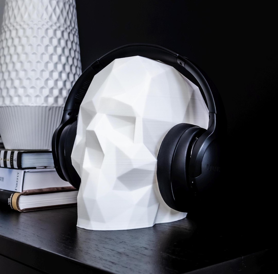 Skull Headphone Stand, Gaming Room Headset Holder, Skeleton Décor ...
