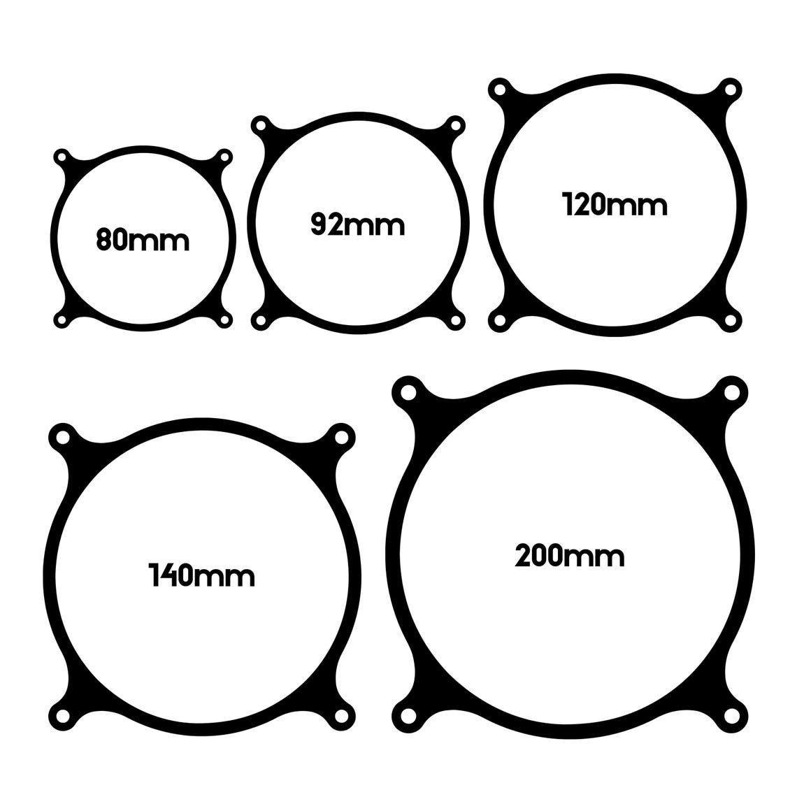 Geometric Fan Cover Designs, 120mm Computer Fan Grills for Gaming Setup ...