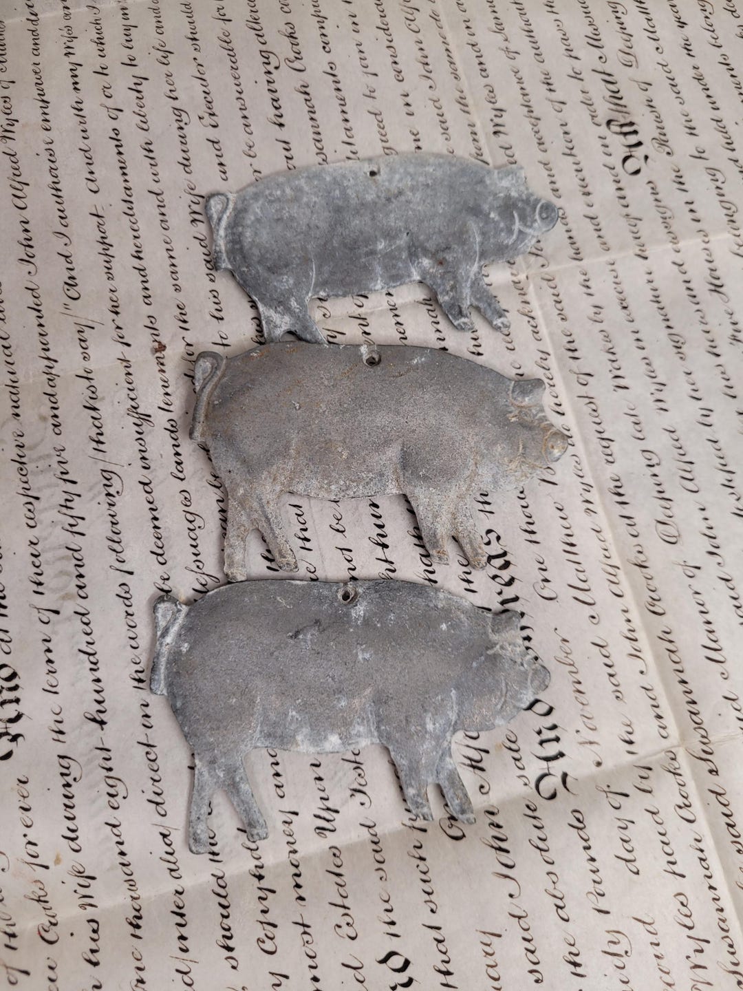 Trio of Vintage Lead Pigs, Pig Theme, Vintage Trinket - Etsy
