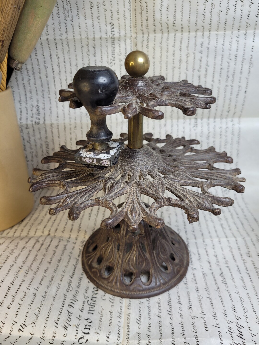 Victorian Cast Iron 16 Desk Stamp Carousel C1880-1900. Retro Desk ...
