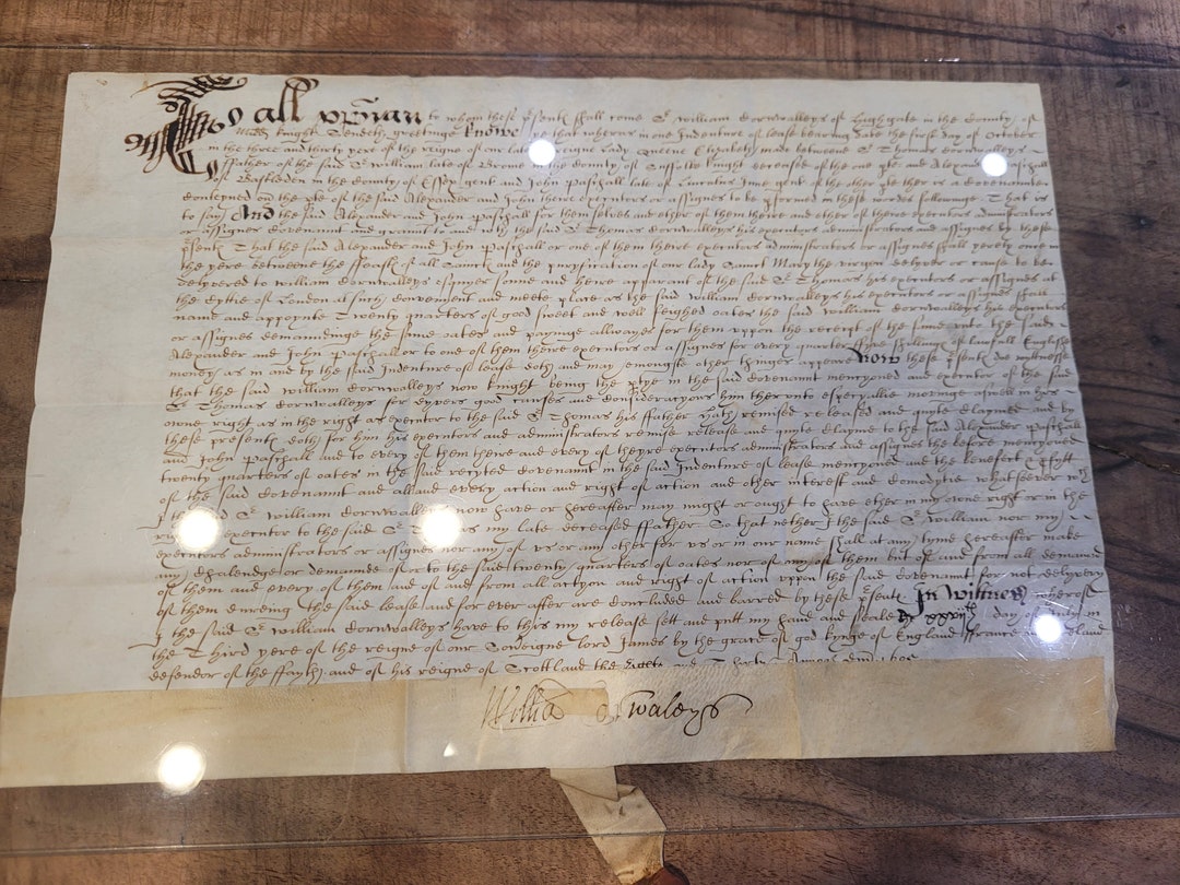 Antique 1605 Documents James I and Elizabeth V, Indentures Interesting ...