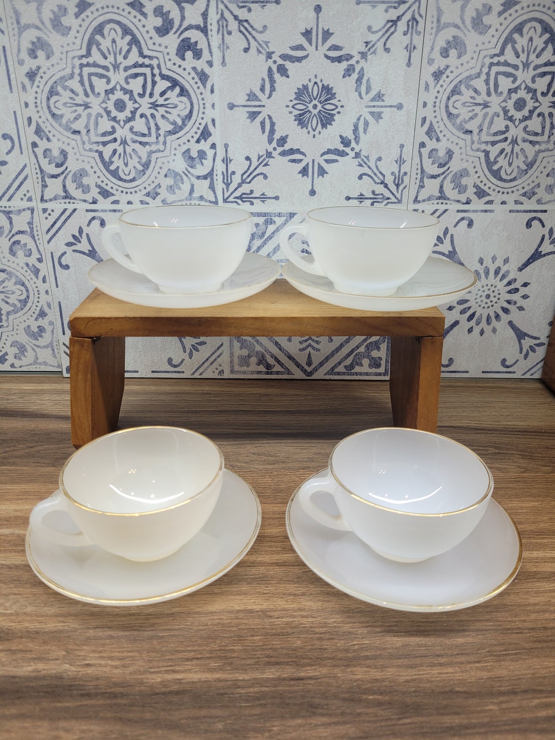 Rare Fine Vintage 1950s French Arcopal Tea Cup/saucer Set. Opaque ...