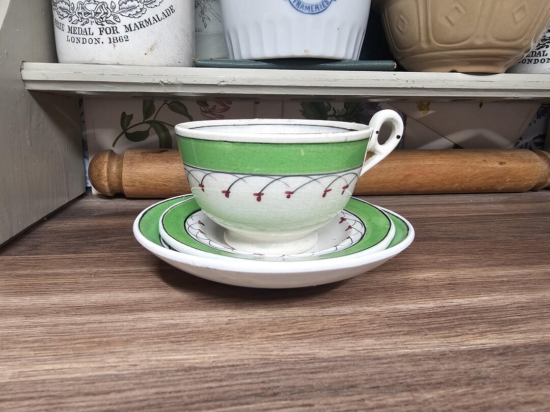 Antique Teacup, Afternoon Tea, Green Teacup, Collectible Teacup - Etsy