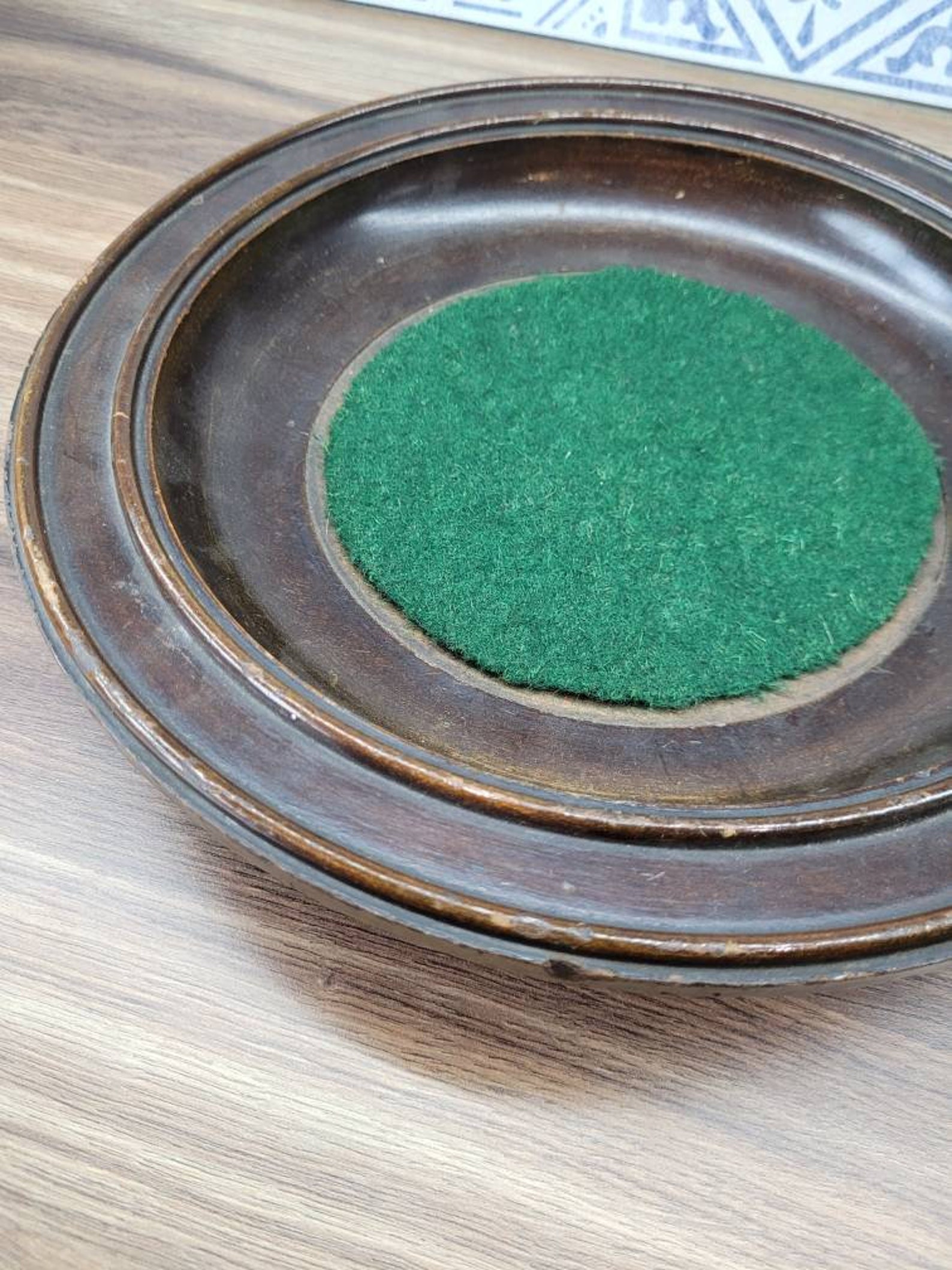 Antique Dark Oak & Green Baize Antique Church Collection Plate - Etsy