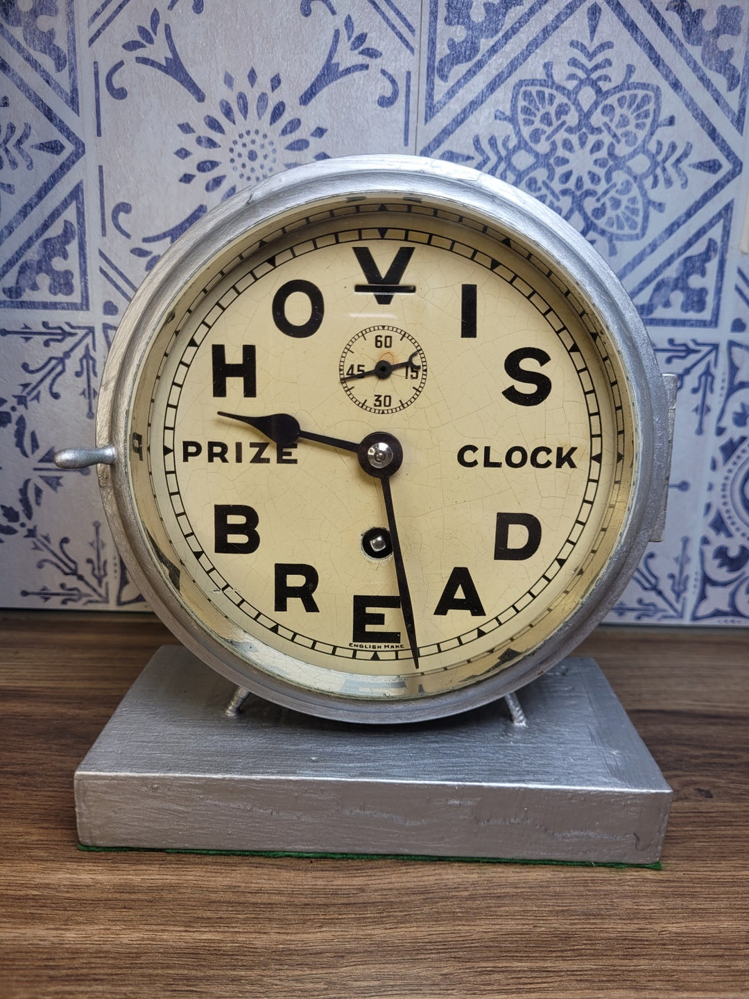Antique 1900s HOVIS Bread Prize Clock, Advertising Clock, Bravingtons ...