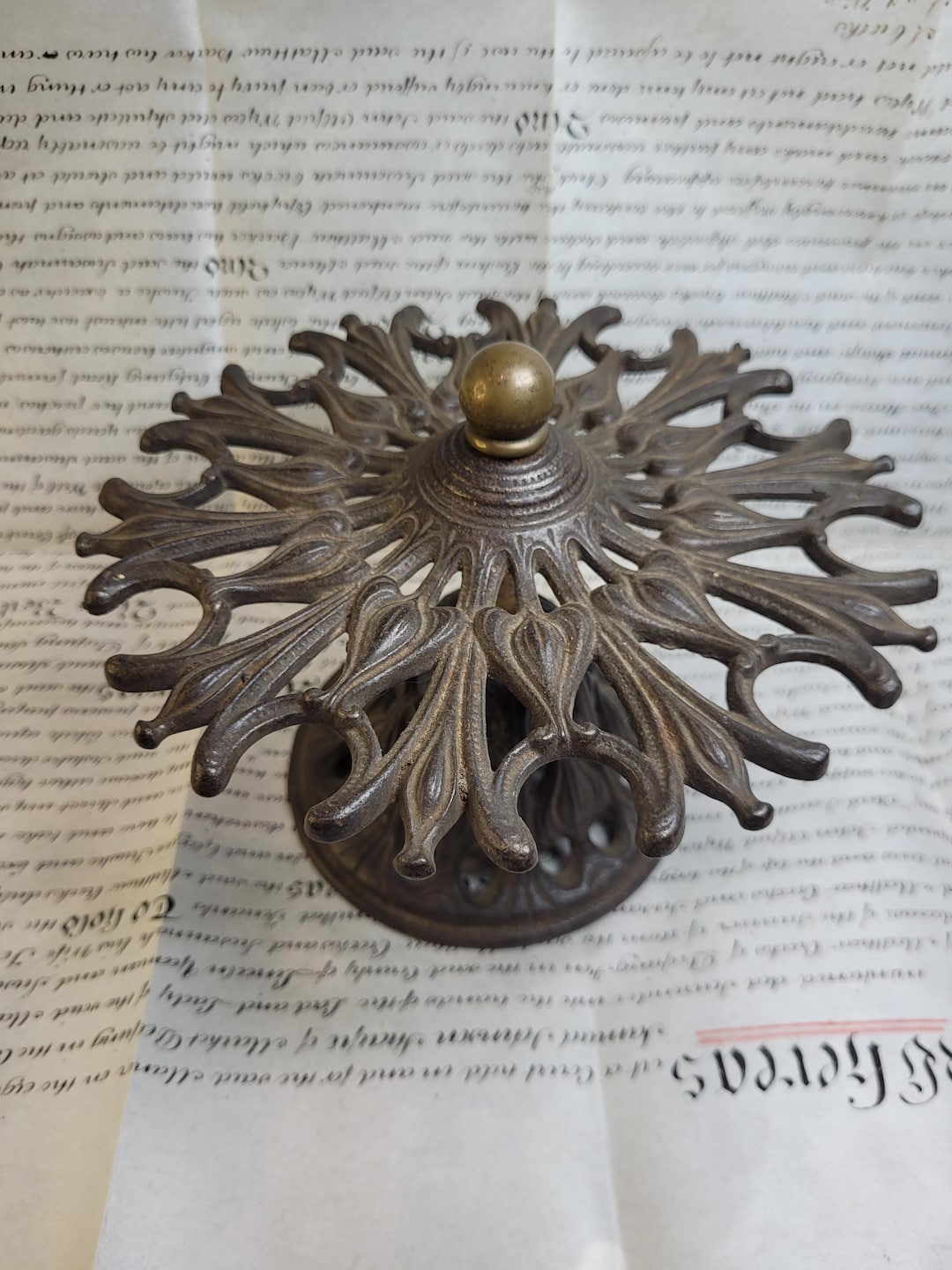 Victorian Cast Iron Single Tier Stamp Holder, Desk Decor, Antique Decor ...