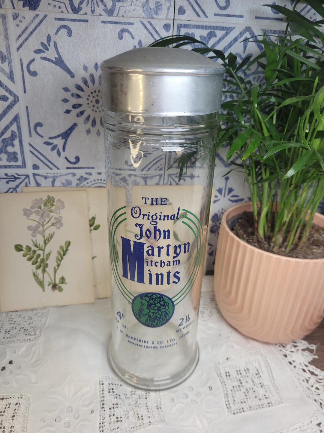 Vintage Advertising Sweet Mint Jar. 1940s Jar, Sweet Shop Jar, Vintage ...