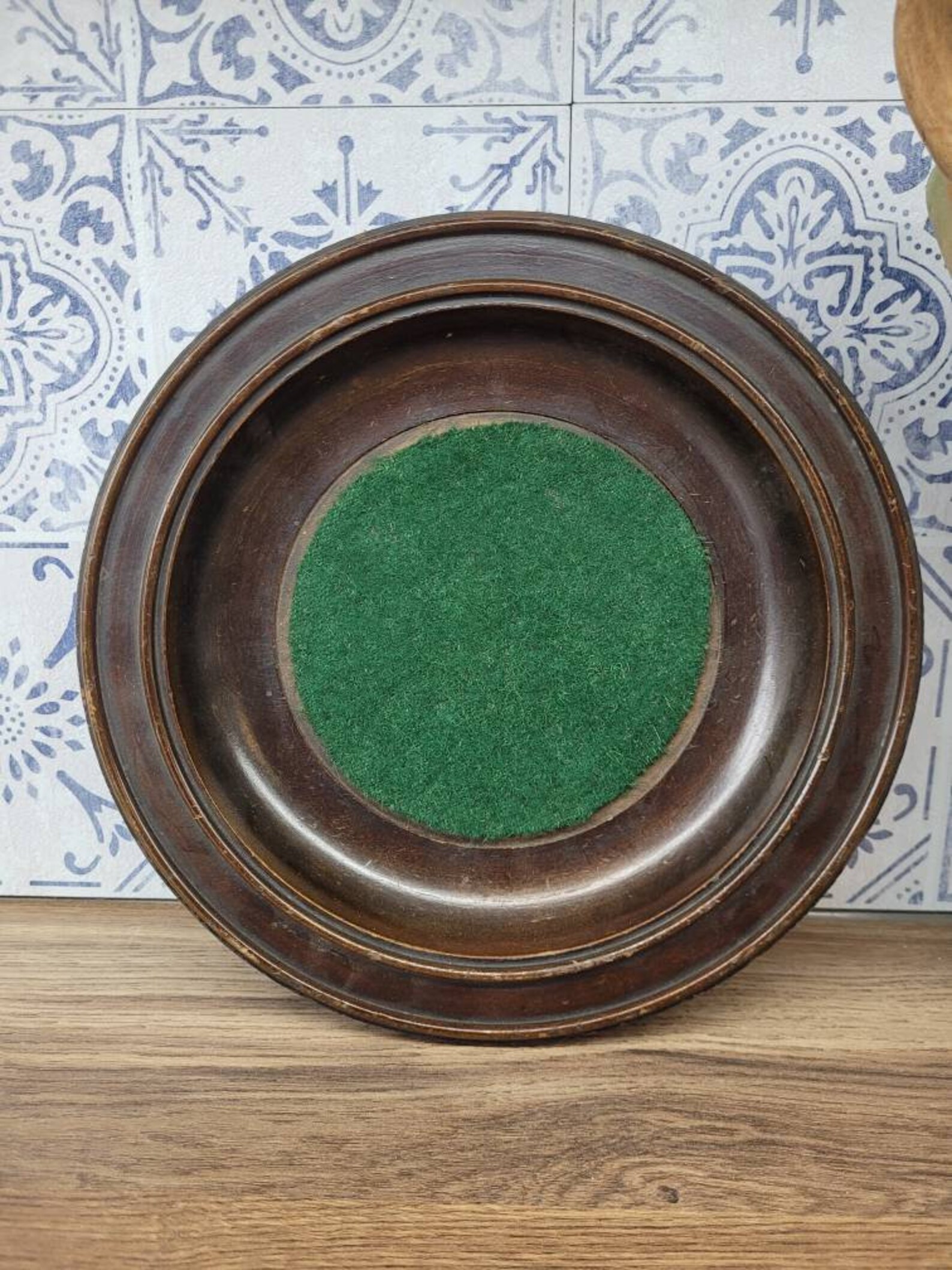 Antique Dark Oak & Green Baize Antique Church Collection Plate - Etsy