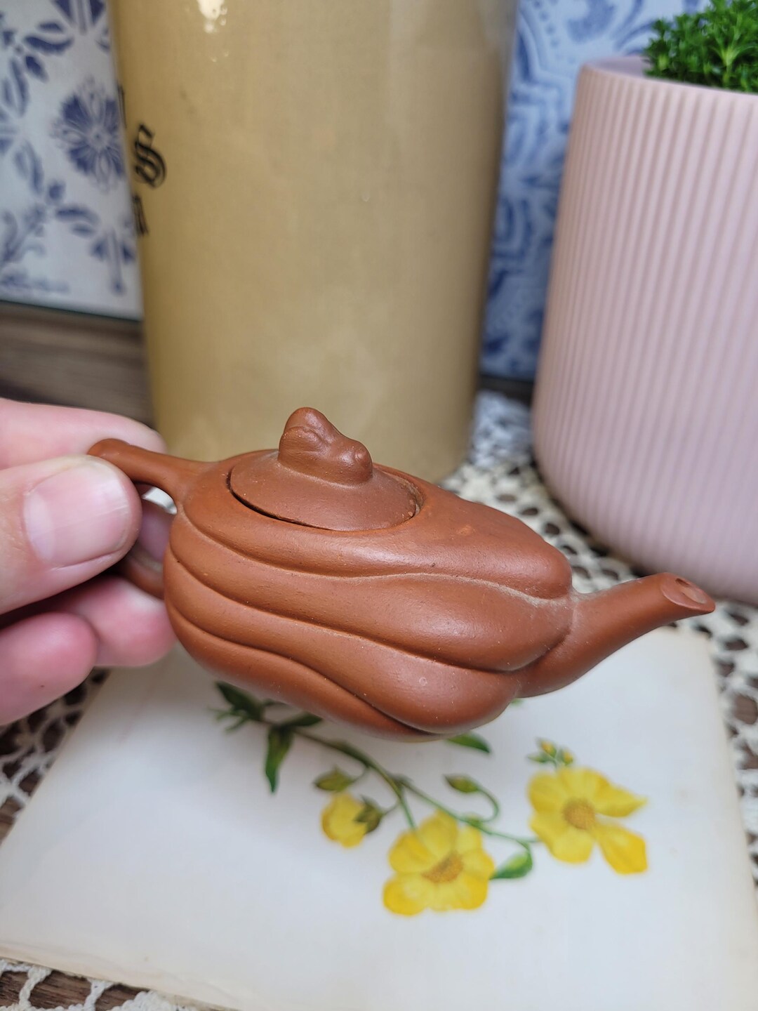 Petite Clay Teapot, Ornamental Teapot, Chinese Teapot, Miniature Teapot ...