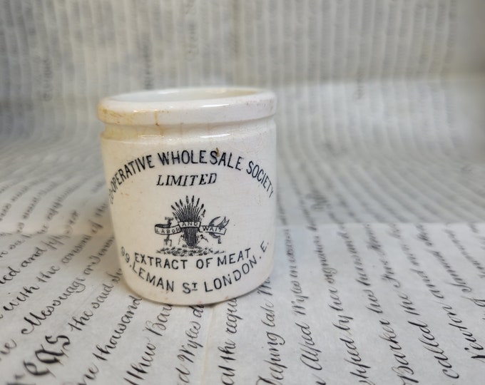 1x Small Version Antique Extract of Meat Pot English Advertising Pot ...