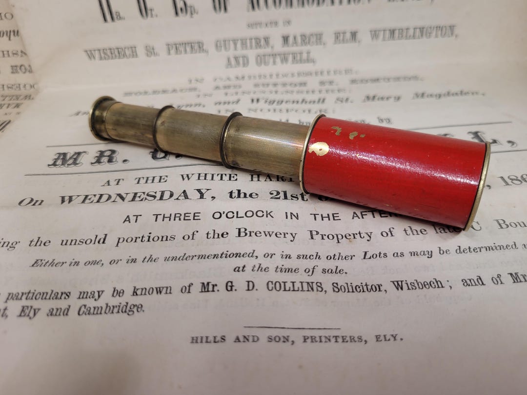 Vintage Brass Extending Telescope, Vintage Telescope, Vintage Nautical ...