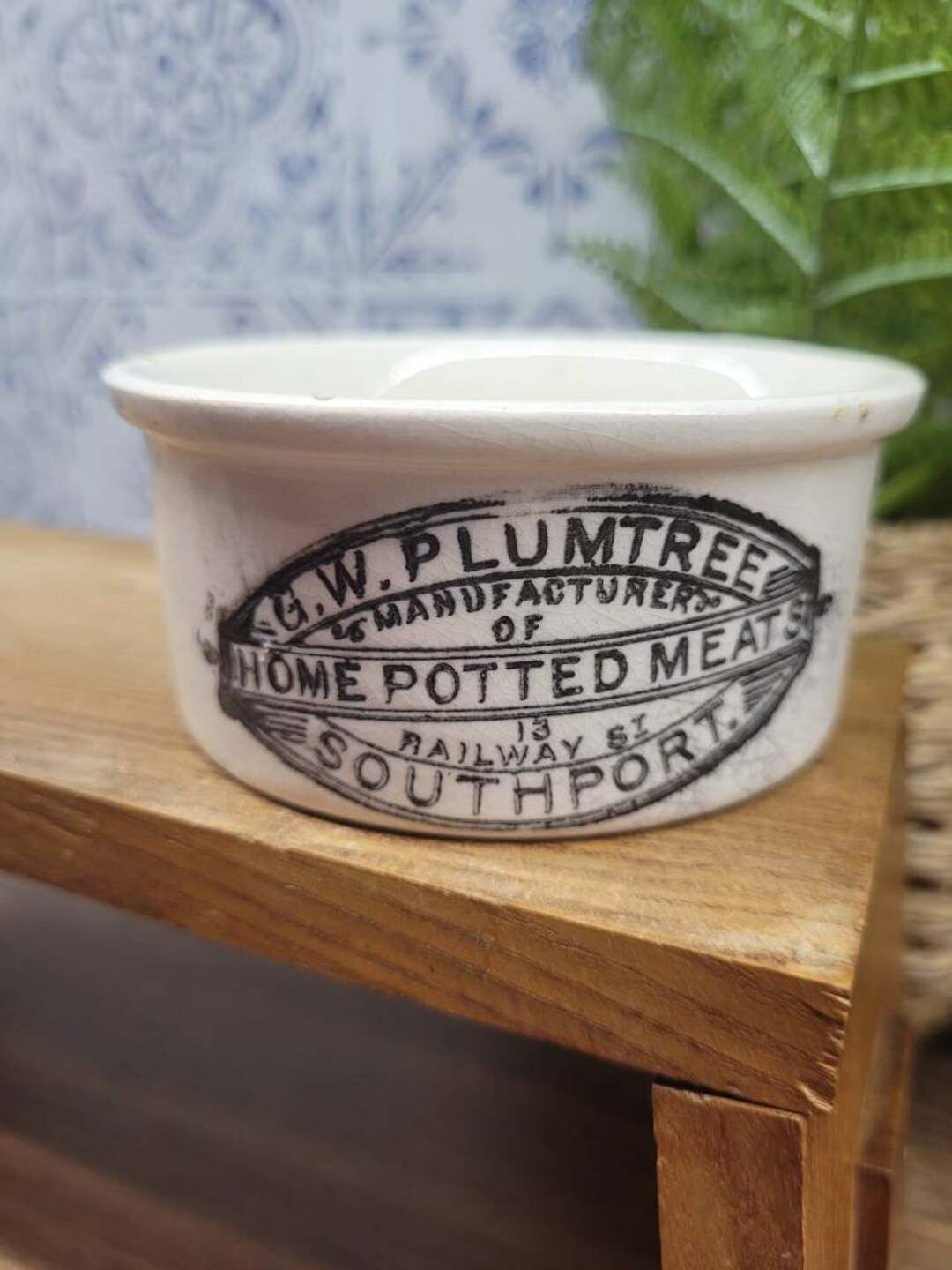 Vintage Potted Meats Jar G W Plumtree Southport Antique - Etsy
