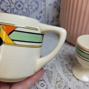Vintage Art Deco Style Adderley Ware China, Creamer Jug and Egg Cup ...