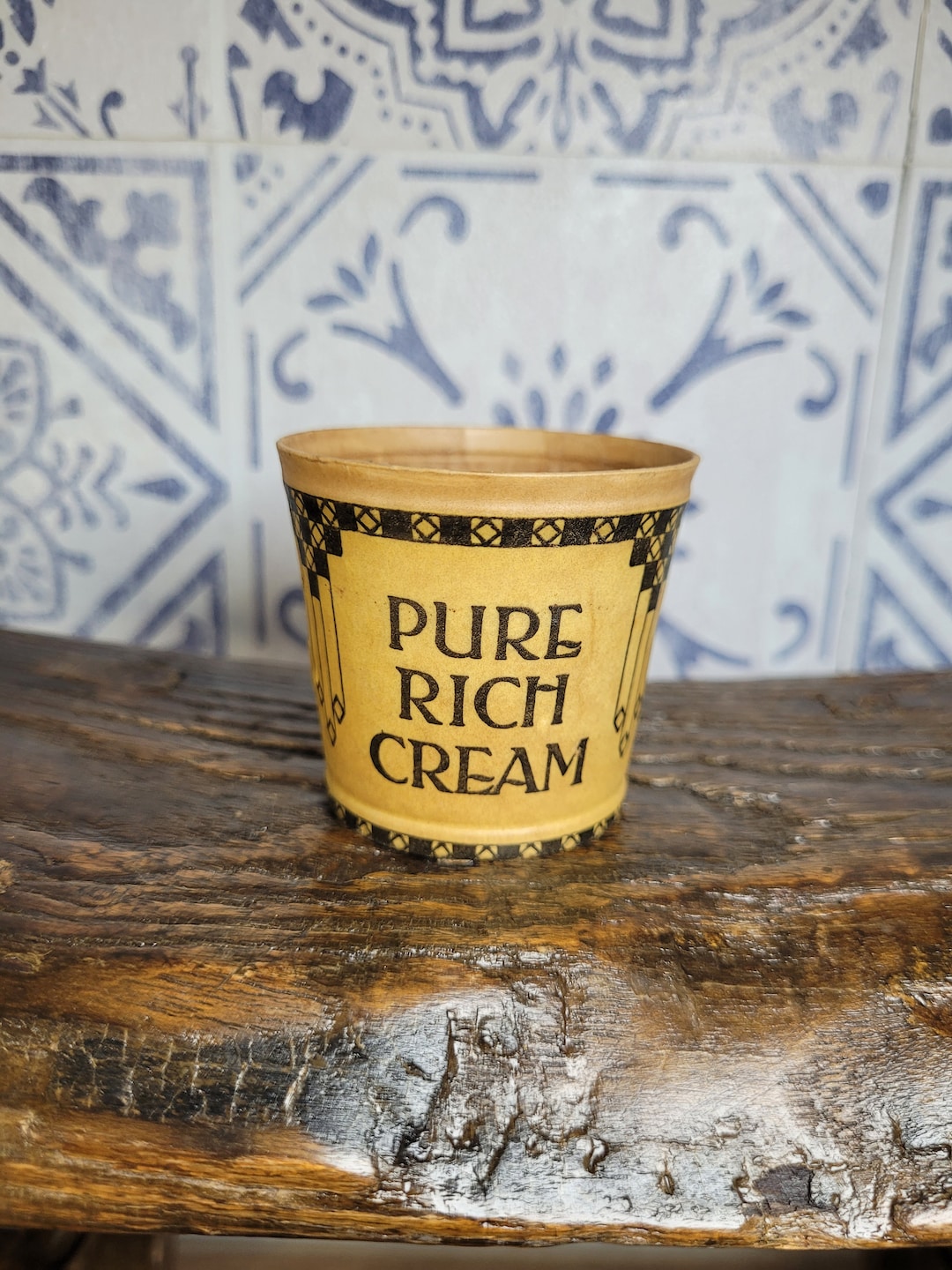 1940s Advertising Dairy Cream Pot, Waxed Carboard, Vintage Shop ...