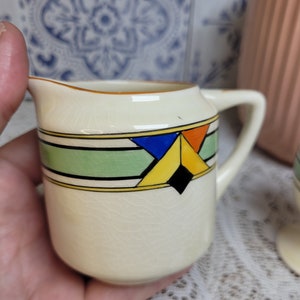 Vintage Art Deco Style Adderley Ware China, Creamer Jug and Egg Cup ...