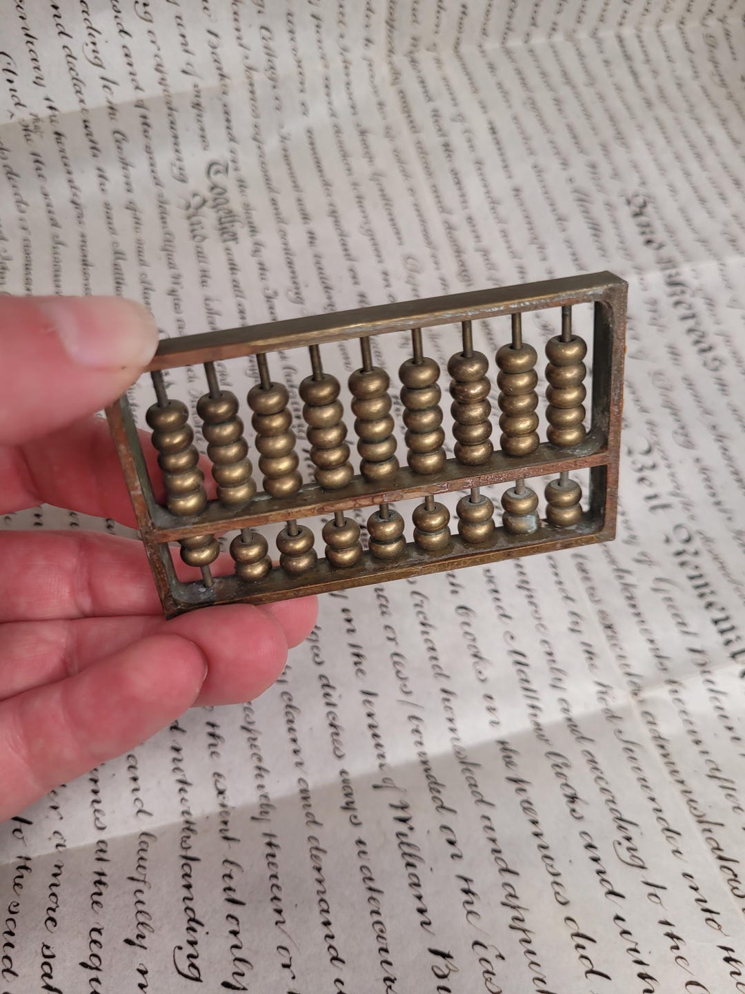 Vintage Petite Brass Abacus, Vintage Abacus, Vintage Decor, Pocket ...