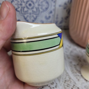 Vintage Art Deco Style Adderley Ware China, Creamer Jug and Egg Cup ...