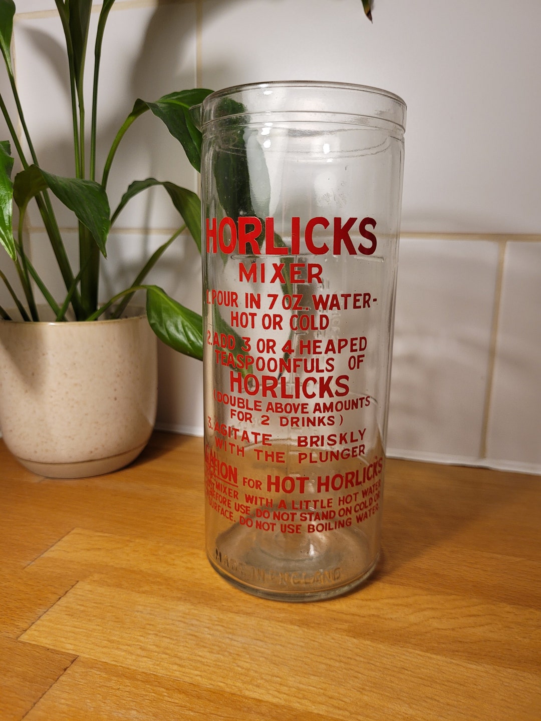 Vintage Glass Horlicks Beaker, Measuring Jug, Advertising Jug, Vintage ...
