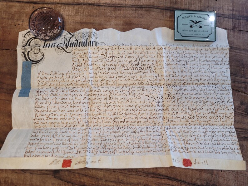 Antique 1700s Documents Indentures Interesting History, Historical ...