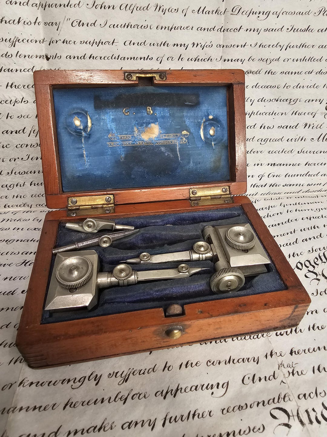 Antique Trammel Point Set, Draughtsman's Instruments, Stanley ...